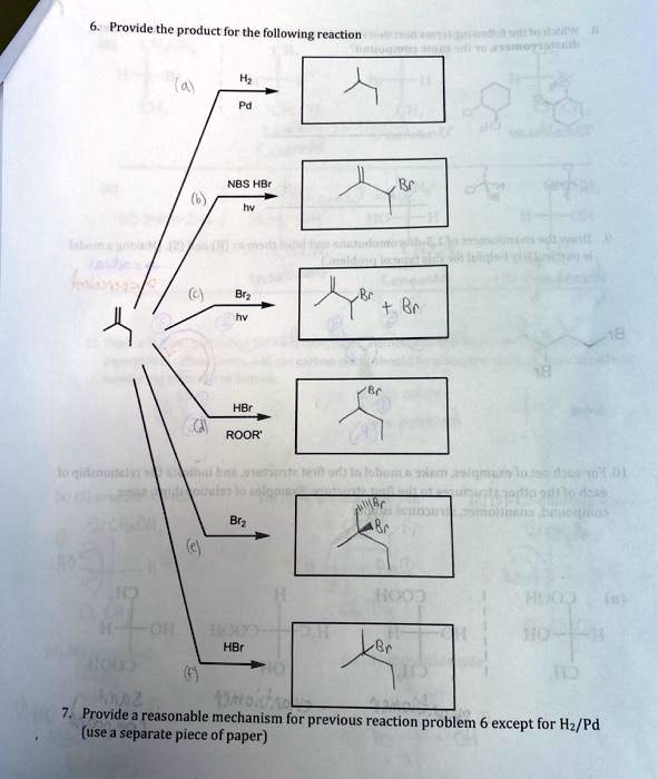 SOLVED:Provide the product for the following reaction NBS HBr HBr ROOR ...