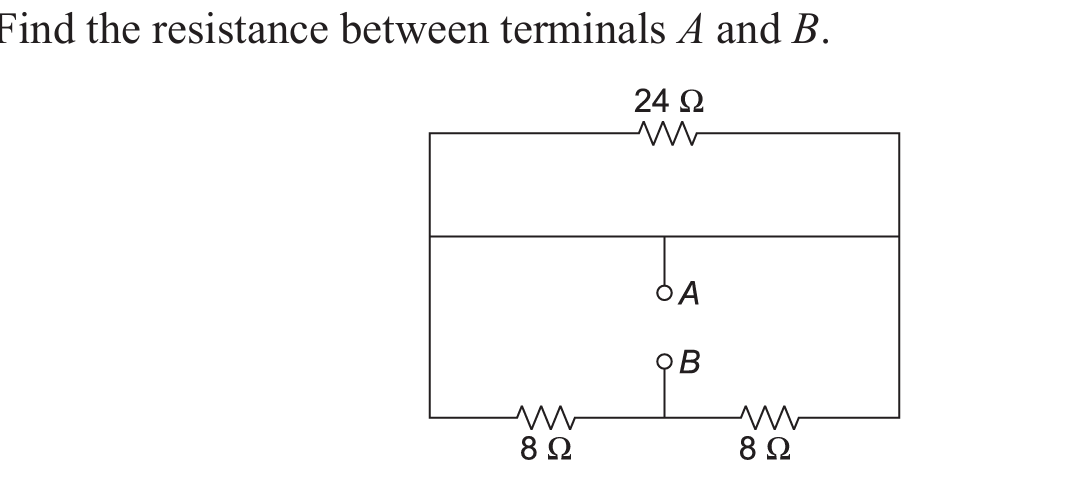 SOLVED: Find the resistance between terminals A and B.