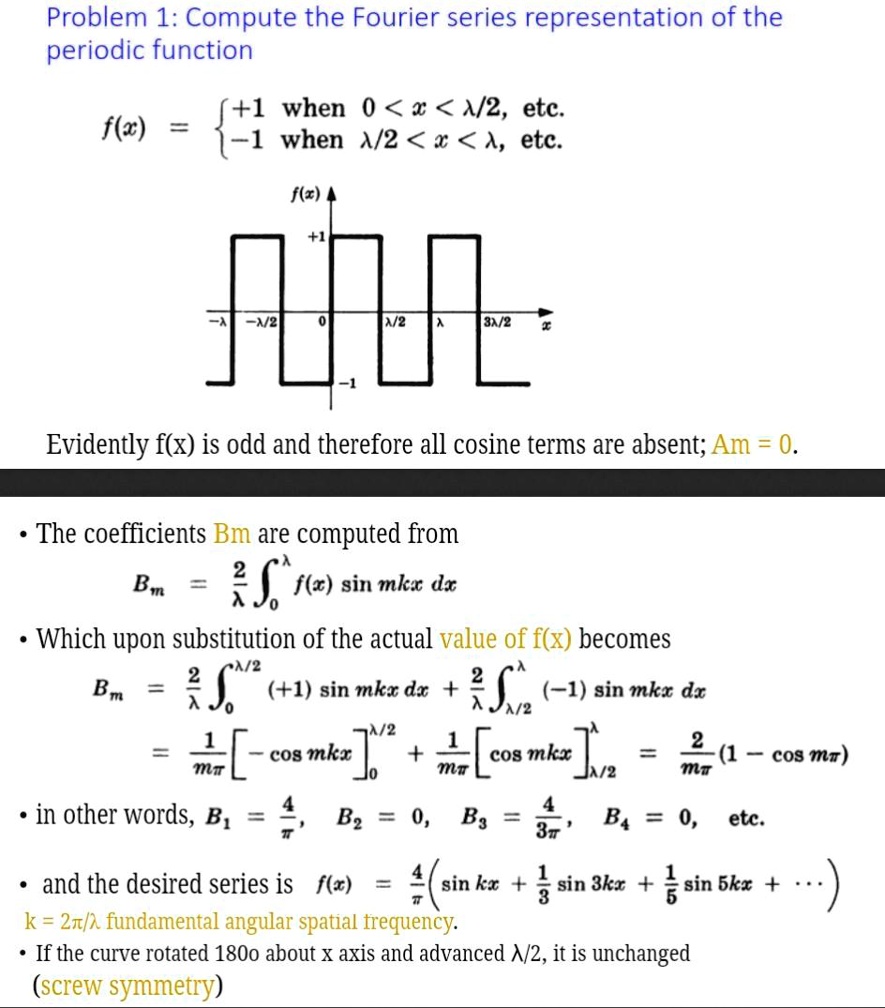 problem 1 compute the fourier series representation of the periodic ...