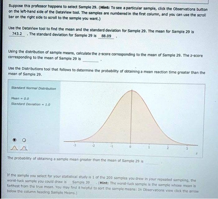 Suppose This Professor Happens To Select Sample 29 Hint To See Particular Sample Cllck The