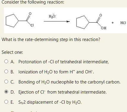 Consider the following reaction: What is the rate-determining step in ...