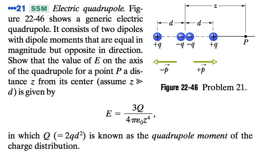 SOLVED: 90021 SSM Electric quadrupole Figure 22-46 shows a generic electric quadrupole. It ...