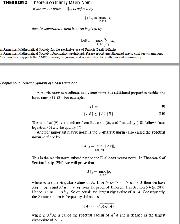 Infinity Norm Of A Vector