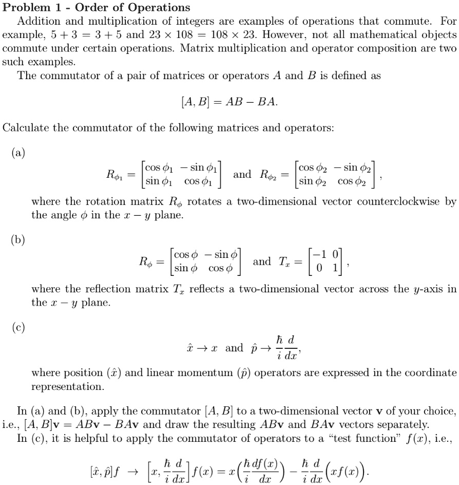 problem 1 order of operations addition and multiplication of integers ...