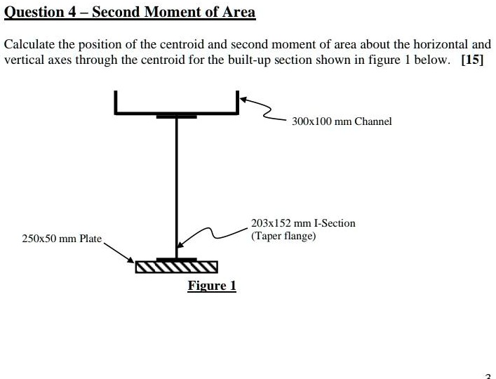 Question 4 - Second Moment of Area Calculate the position of the ...