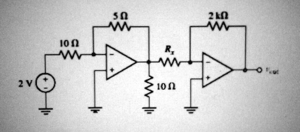 SOLVED: For the Vout output voltage of the circuit given below to be ... SOLVED: For the Vout output voltage of the circuit given below to be ...