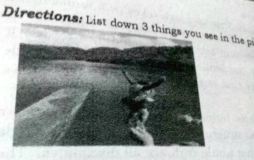 list down 3 things you see in the picture dlrecttons list down 3 things ...