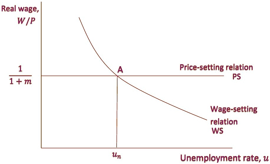 SOLVED: Consider the labor market represented by the wage-setting and ...