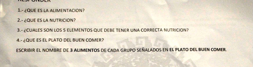 SOLVED: ayudaaaaaaaaaaaaaaaaa PuCn 1- êQUE ES LA ALIMENTACION? 2.- QUE ... SOLVED: ayudaaaaaaaaaaaaaaaaa PuCn 1- êQUE ES LA ALIMENTACION? 2.- QUE ...