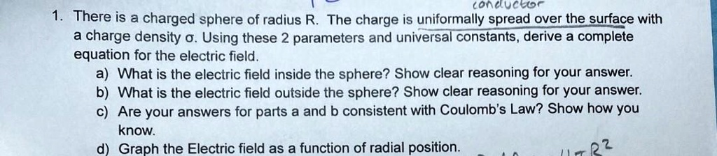 SOLVED: a charge density a. Using these 2 parameters and universal ...