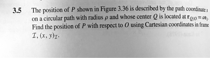 SOLVED: Find the position of P with respect to O using Cartesian ...