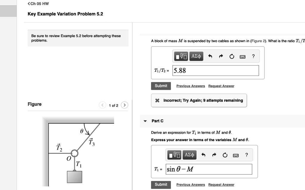 [GET ANSWER] Ch 05 HW Key Example Variation Problem 5.2 Be sure to ...