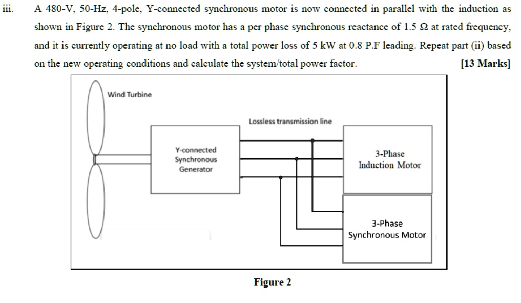 iii a 480 v 50 hz 4 pole y connected synchronous motor is now connected ...
