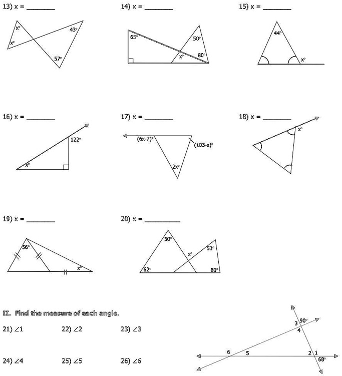 Interior Exterior Angles Worksheet | Cabinets Matttroy