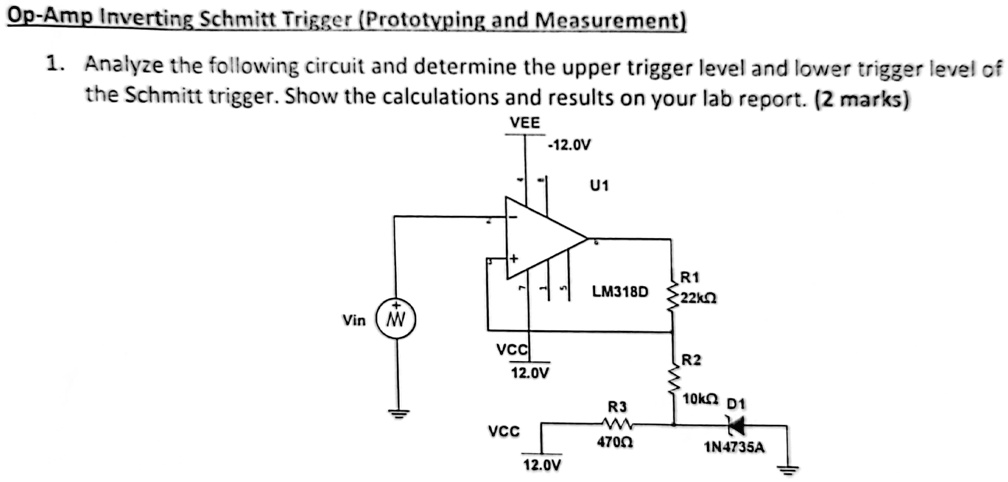 Op-Amp Inverting Schmitt Trigger (Prototyping and Measurement) 1 ...