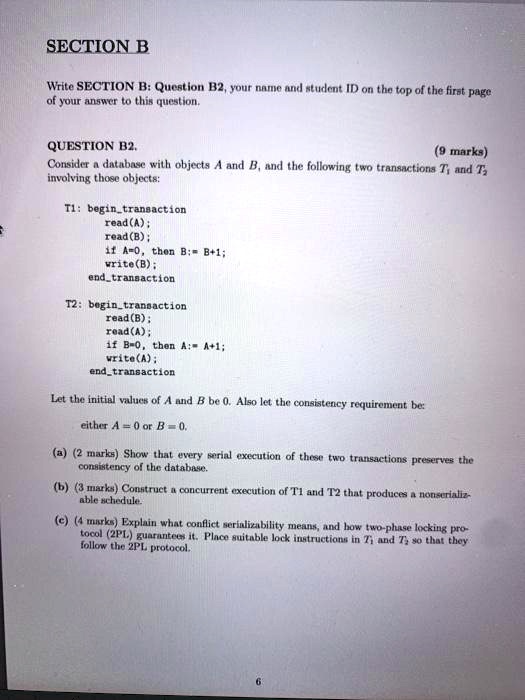 section b write section bquestion b2your name and student id on the top ... section b write section bquestion b2your name and student id on the top ...