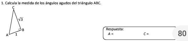 SOLVED: calcula la medida de los angulos agudos ABC ayuda xf Calcula la ... SOLVED: calcula la medida de los angulos agudos ABC ayuda xf Calcula la ...