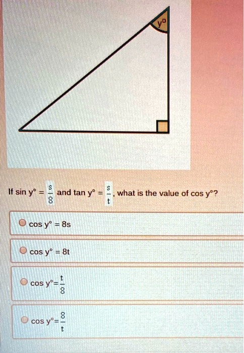 SOLVED: If sin y' and tan y' what is the value of cos y'? cos y' = 8s cos y" cos y = cos y"=