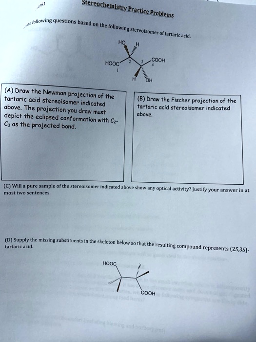 Stereochemistry practice prablems following questions bascd...