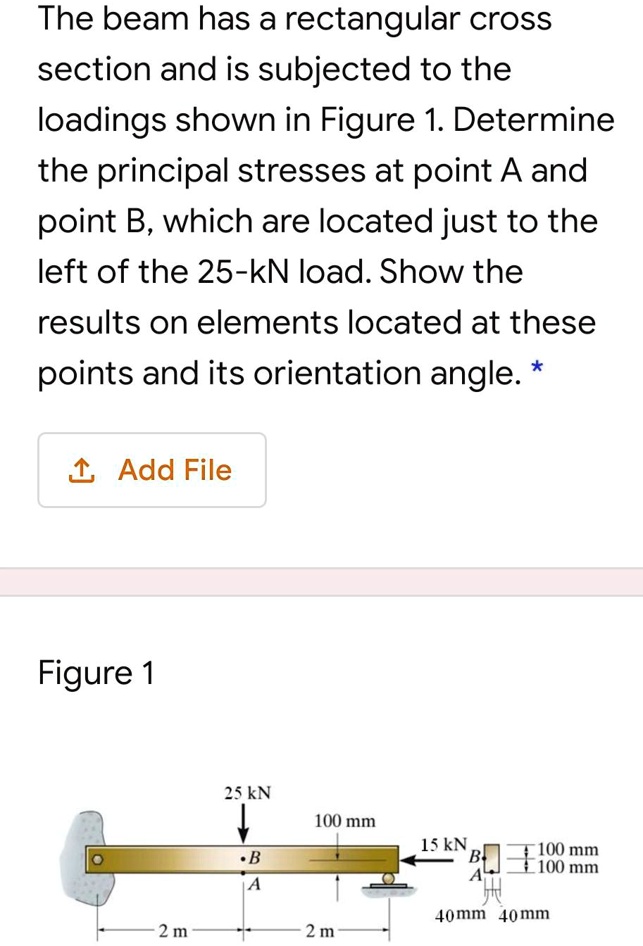 [GET ANSWER] The beam has a rectangular cross section and is subjected ...