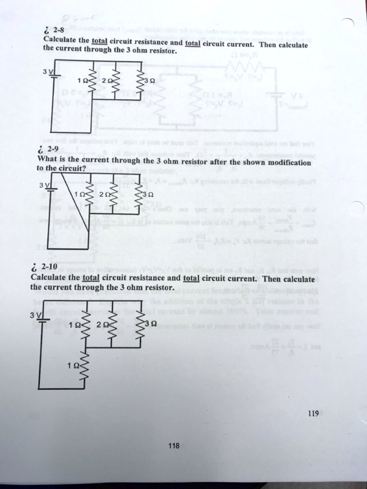 Solved 2 8 Calculate The Total Circuit Resistance And Fotal Circuit
