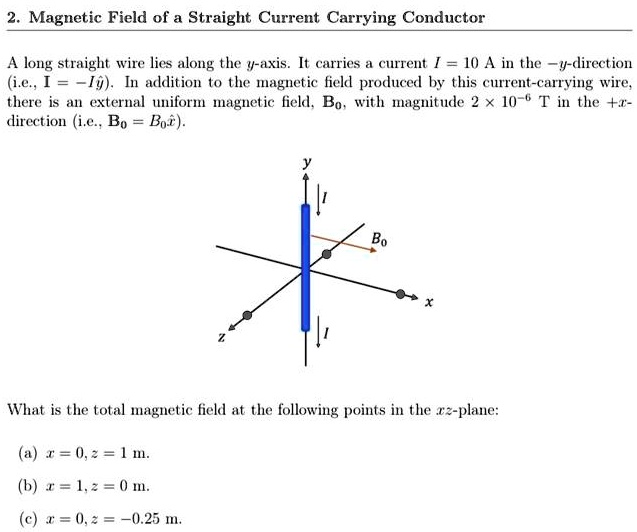 SOLVED: 2.Magnetic Field of a Straight Current Carrying Conductor A ...