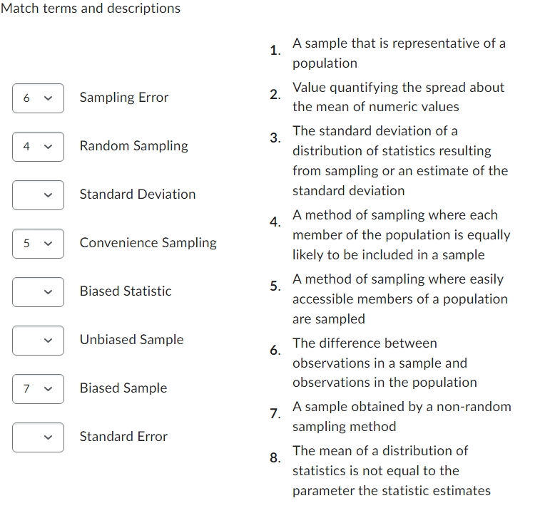 match terms and descriptions begintabularcccc hline 1 begintabularl a ...