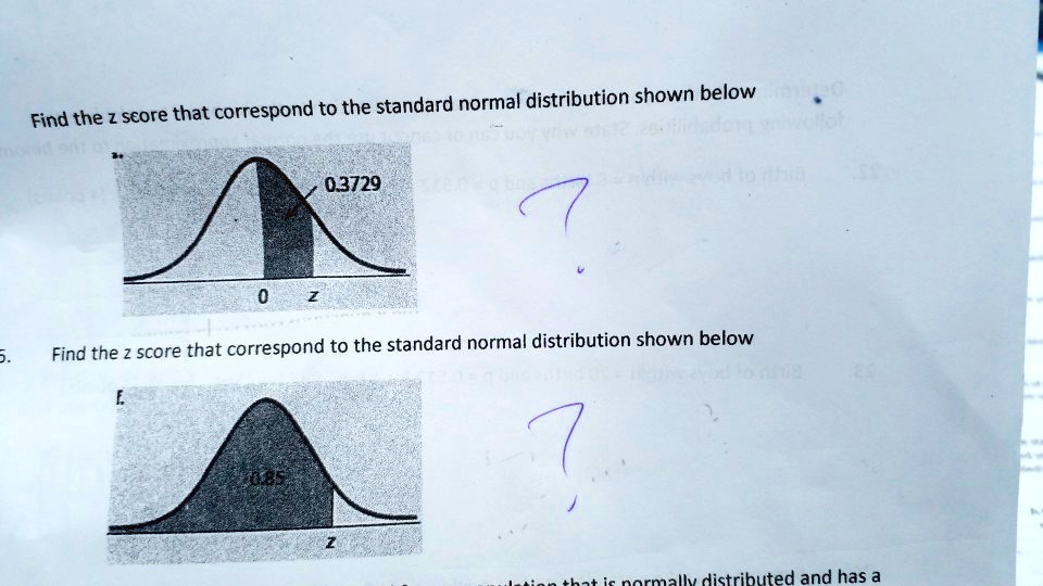 SOLVED: Find the z score that corresponds to the standard normal ...