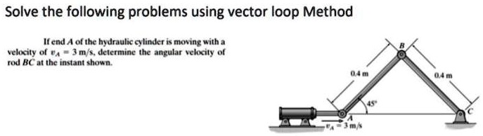 Solved Texts Solve The Following Problems Using Vector Loop Method If End A Of The Hydraulic 
