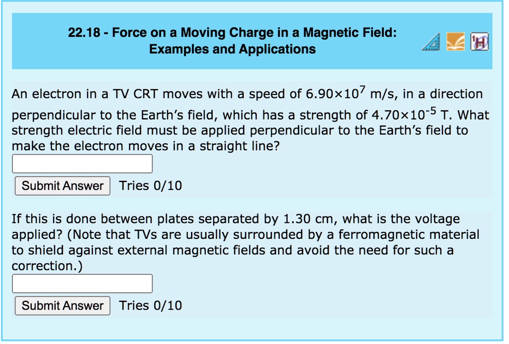 SOLVED: An electron in a TV CRT moves with a speed of 6.90x10^7 m/s, in ...