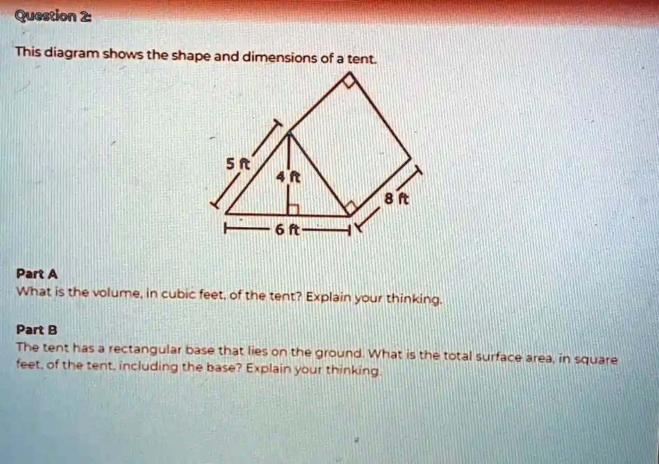 [GET ANSWER] Question 2: This diagram shows the shape and dimensions of ...