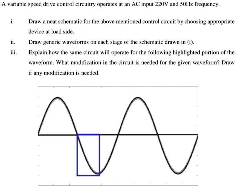 subject power electronics a variable speed drive control circuitry ...