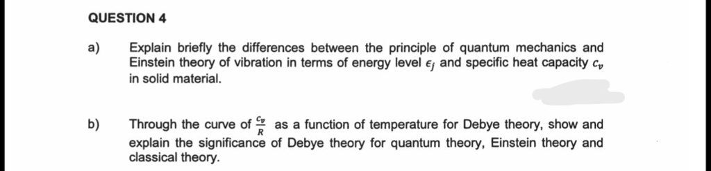 SOLVED: pls answer part b in details. Thanks QUESTION4 a) Explain briefly the differences ...