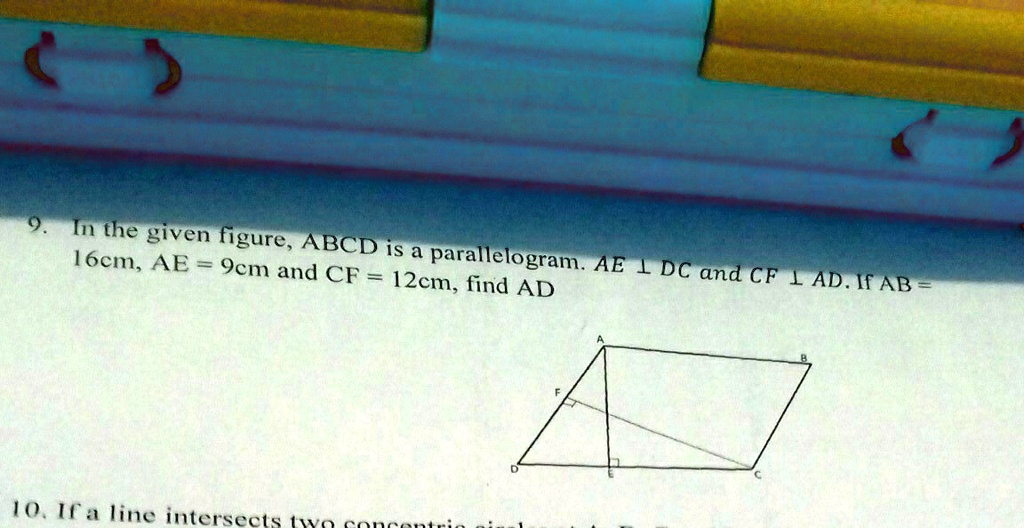 SOLVED: 'in the given figure ABCD IS A PARALLELOGRAM