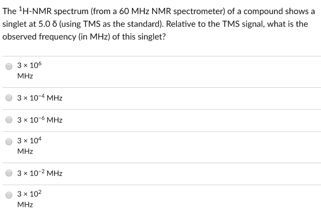 The 1H-NMR spectrum (from a 60 MHz NMR spectrometer) of a compound ...