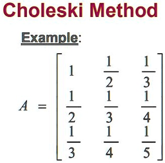 Choleski Method Example: A