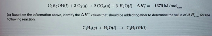 SOLVED: C6H6 + 3 O2 -> 6 CO2 + 3 H2O Î”H = -1370 kJ/mol Based on the ...
