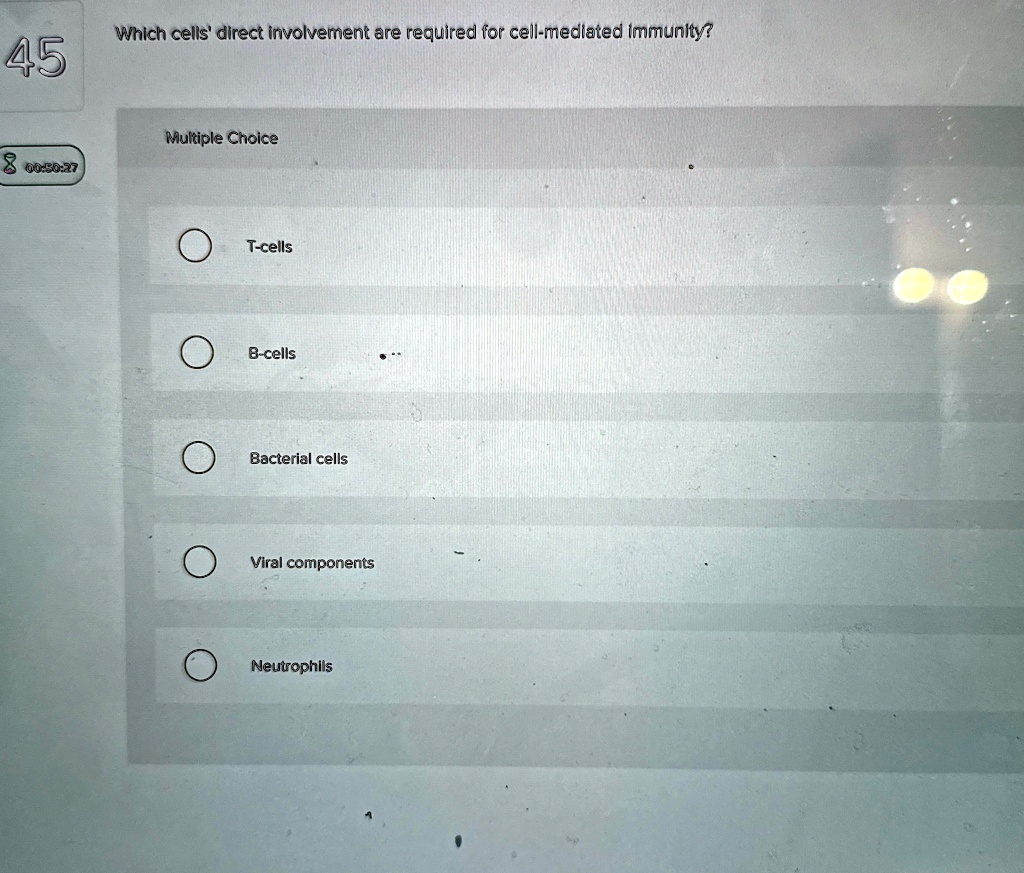 [GET ANSWER] which cells direct involvement are required for cell ...