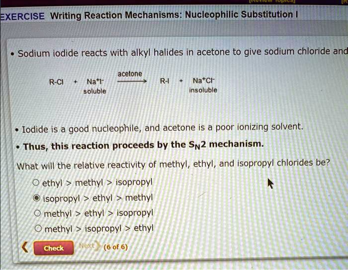 SOLVED: Exercise: Writing Reaction Mechanisms - Nucleophilic ...