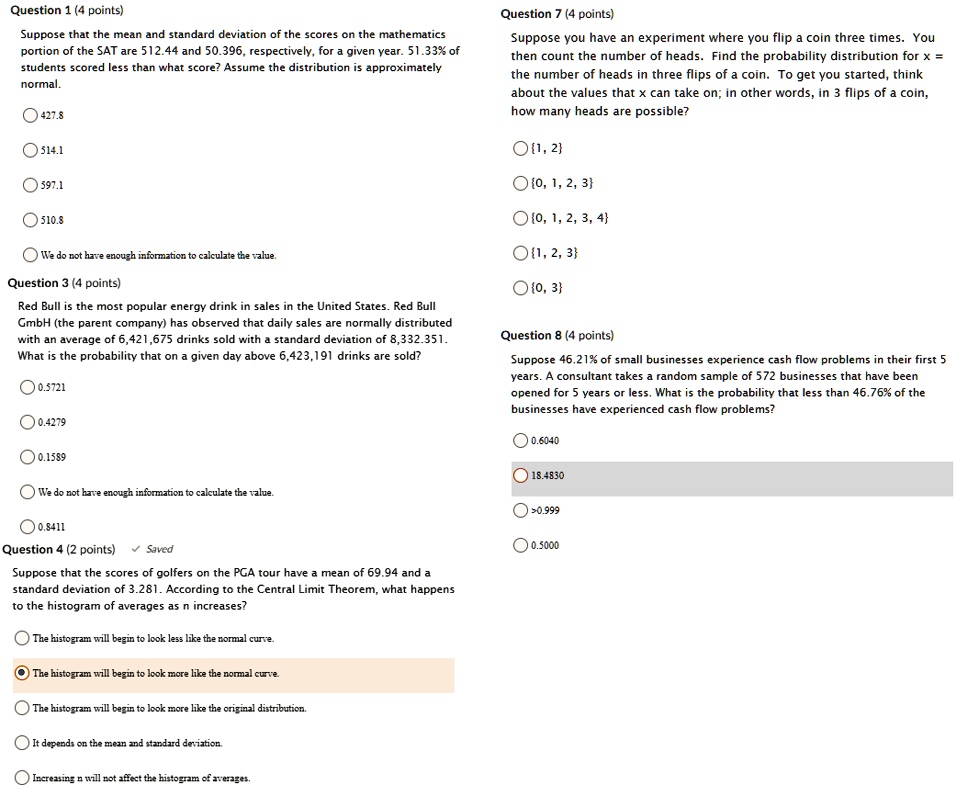 Solved Question 4 Points Suppose You Have An Experiment Where You