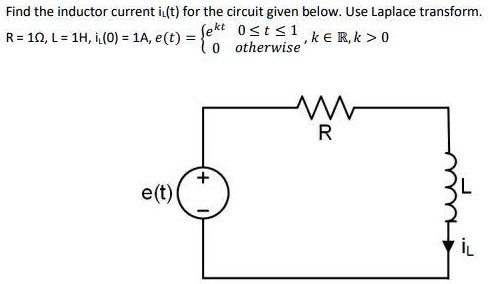 SOLVED: Text: Find the inductor current i(t) for the circuit given below. Use Laplace transform ...