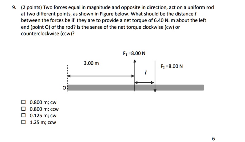 2 points two forces equal in magnitude and opposite in direction act on ...