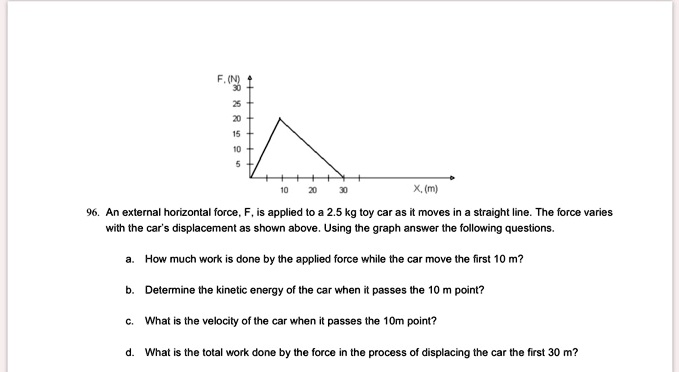 F. (N) 30 25 20 15 10 5 10 20 30 X, (m) 96. An external horizontal ...