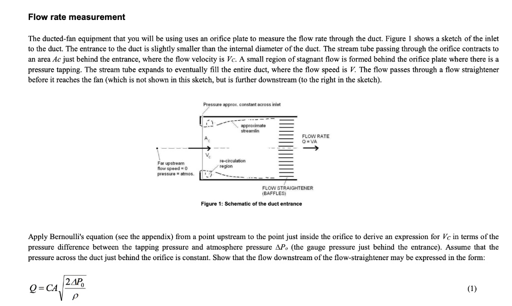SOLVED: How do I show that the flow downstream of the flow straightener ...