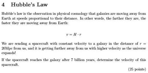 4 Hubble's Law Hubble's law is the observation in physical cosmology ...