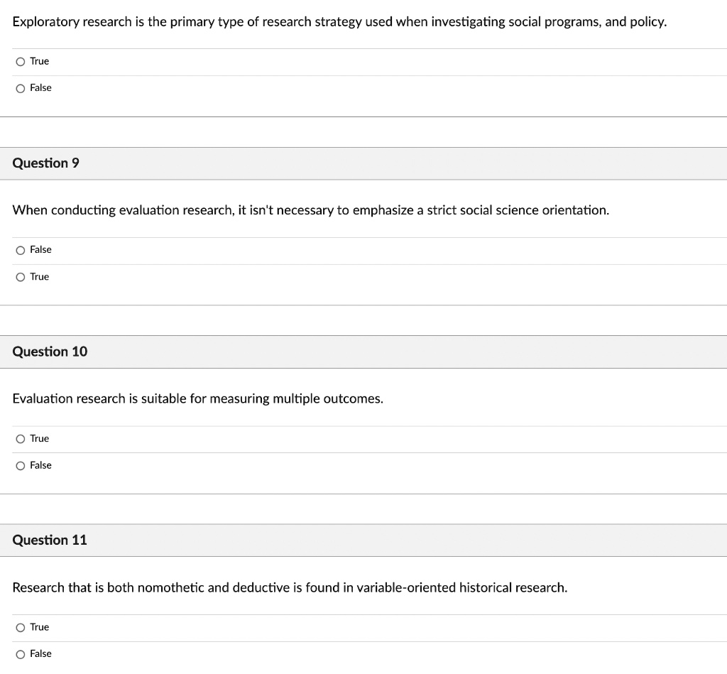Exploratory research is the primary type of research strategy used when ...