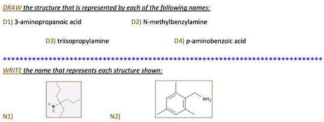 draw the structure that is represented by each of the following names ...