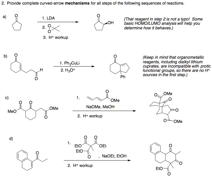 SOLVED: Provide complete curved-arrow mechanisms for all steps of the ...