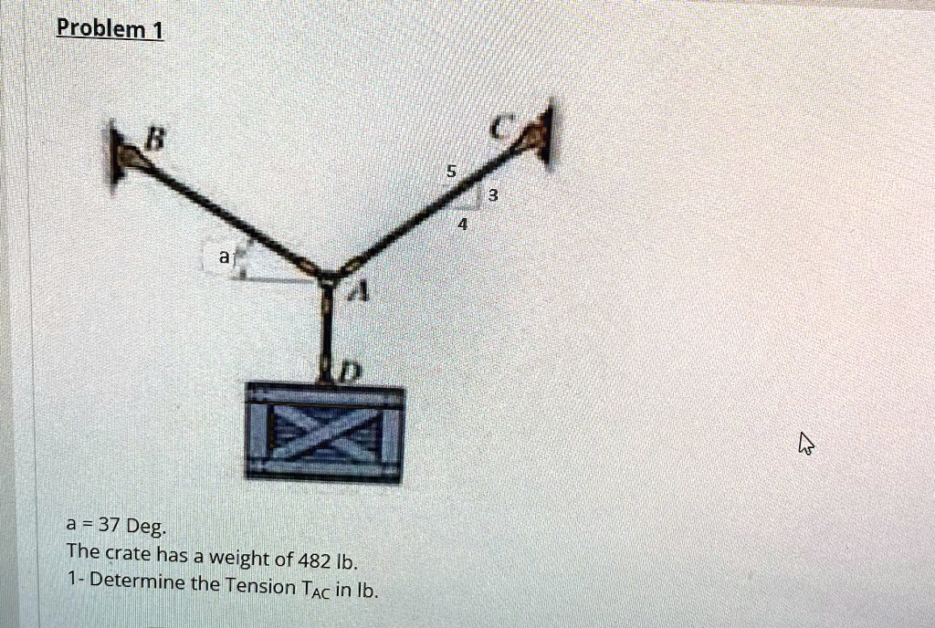 1 determine the tension tac in ib 2 determine the tension tab in ib ...