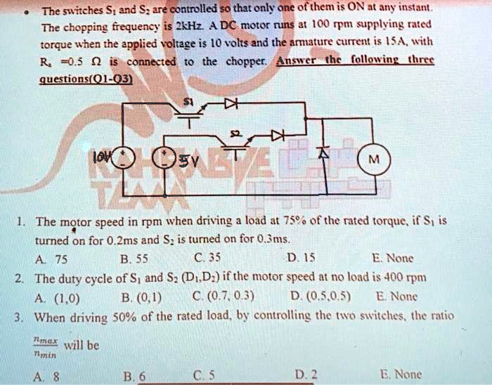 The switches S1 and S2 are controlled so that only one of them is ON at ...